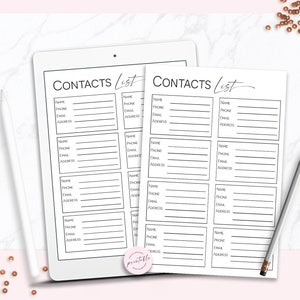 Contacts Page , Personal Contacts List, Phone Numbers List, Email ...