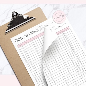 Dog Walking Tracker, Dog Walking Schedule, Pet Walking Tracker, Pet ...