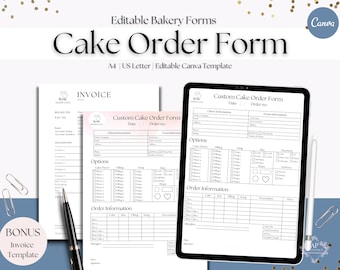Candy Order Form, Editable Bakery Forms, Sucker Order Form, Baking ...
