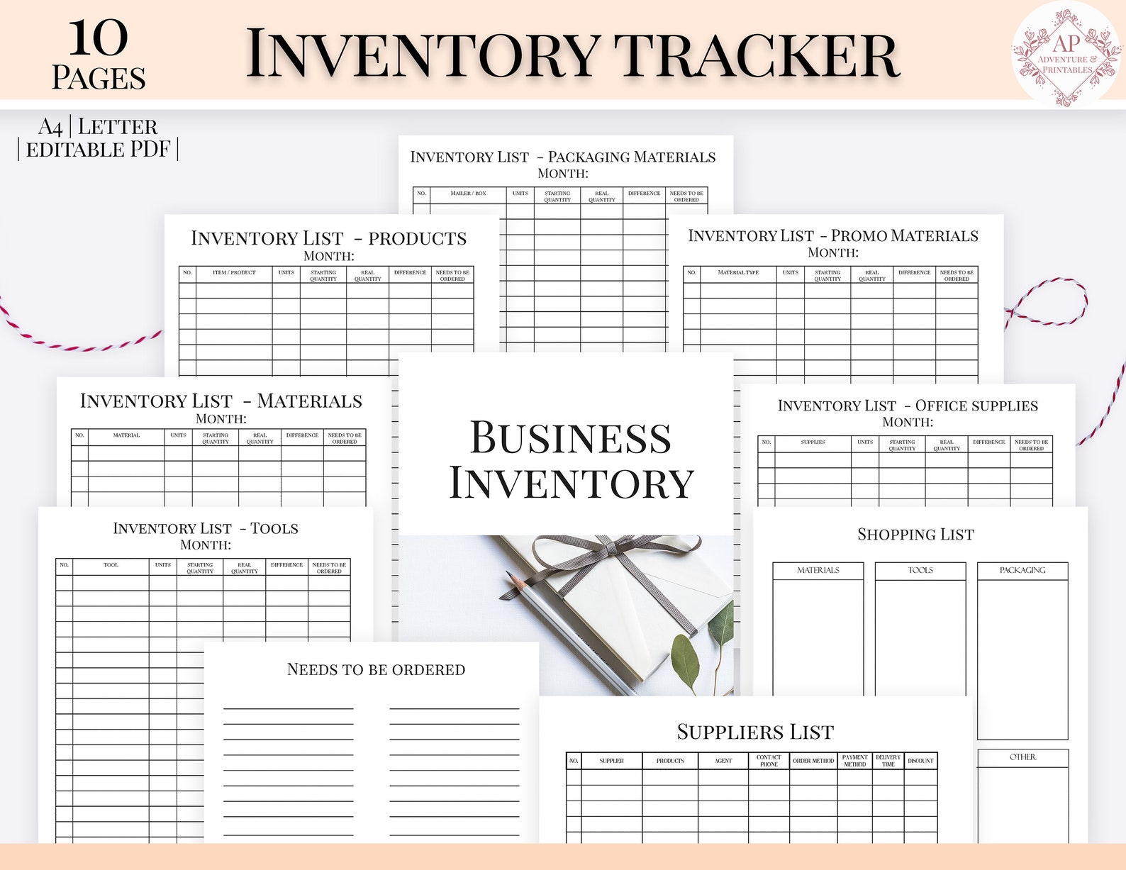 Inventory Tracker Etsy Shop Products Inventory Tracker - Etsy