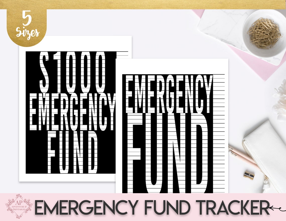Emergency Funds Tracker Printable Emergency Savings Tracker | Etsy