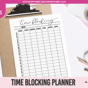 Time Blocking Planner, Student Time Blocking, Studying Time Blocking ...