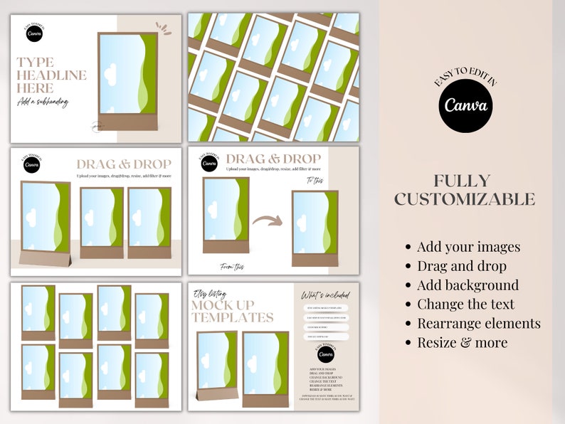 Table Menu Canva Mockup Template, Realistic Menu Mockups, Standing ...