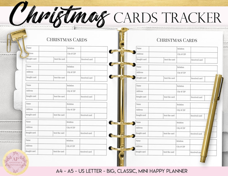 Christmas Cards Checklist Cards to Send List Holiday Cards - Etsy