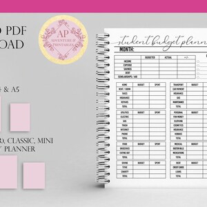 Student Finance Planner, Student Planner, Student Money Management - Etsy