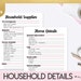Household Details Information Sheet, Home Information Sheets, Household ...