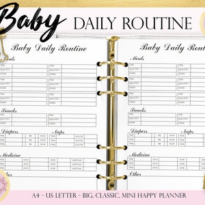 Baby Daily Routine Planner, Baby Eating Schedule, Baby Sleeping ...
