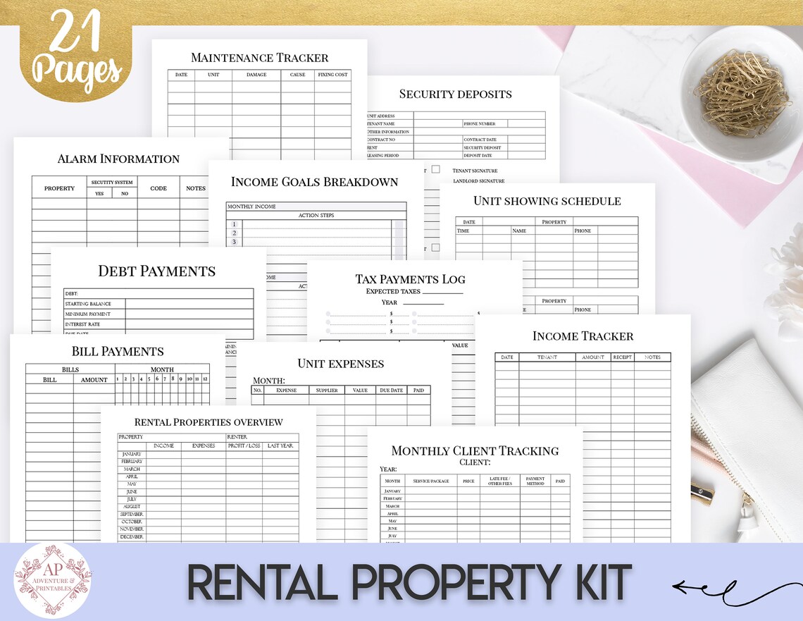 Rental Property Owner Management Kit Rental Owner Printable | Etsy