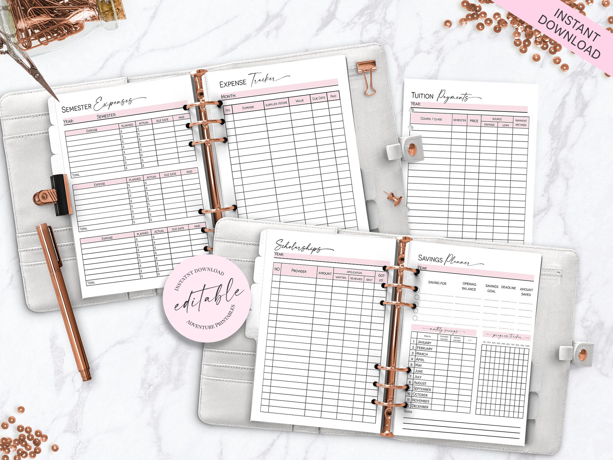 Student Finance Planner, Student Planner, Student Money Management - Etsy