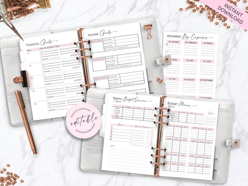 Personal Finance Happy Planner Printable Insert, Finance Planner ...