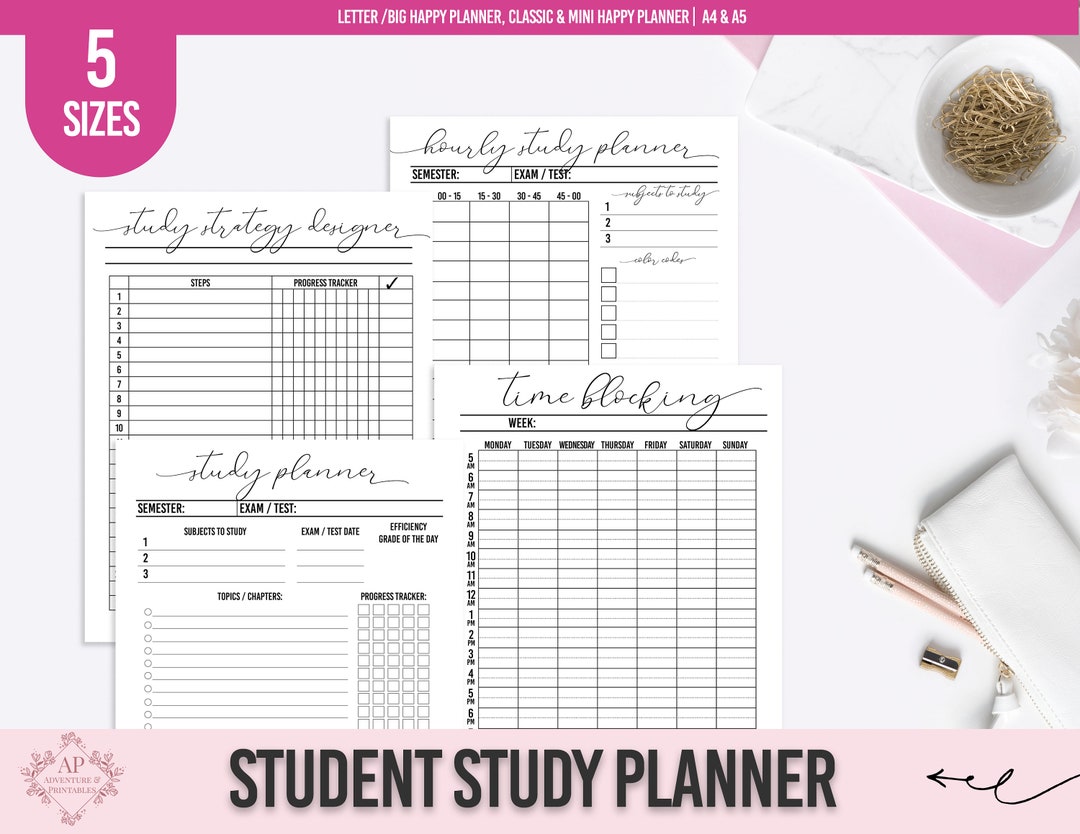 Study Planner, Student Study Planner, Daily Learning Planner, Study ...