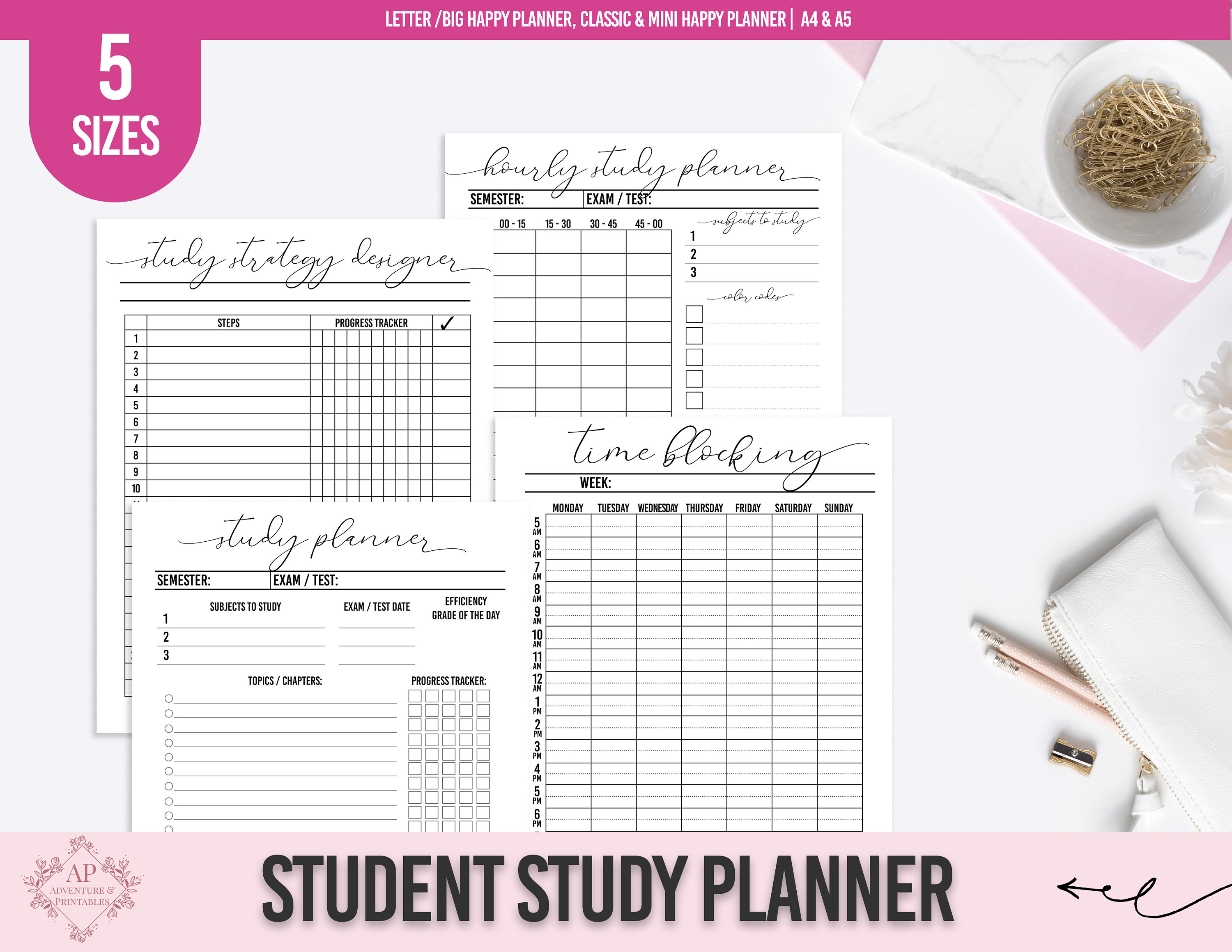 Study Planner, Student Study Planner, Daily Learning Planner, Study ...