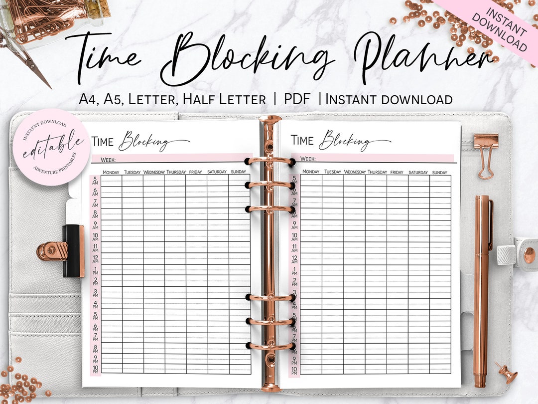 Time Blocking Planner, Student Time Blocking, Studying Time Blocking ...