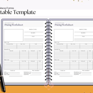 Etsy Product Pricing Worksheet, Etsy Business Planner Printable, Etsy ...