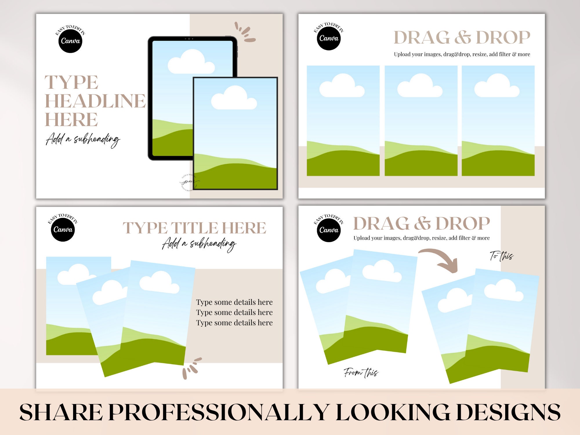 Editable Printable Planner Listing Image Templates, Printable Planner ...