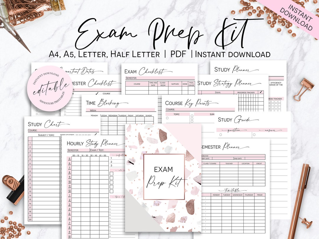 Student Exam Prep Kit, Student Study Planner, Learning Planner, Collage ...