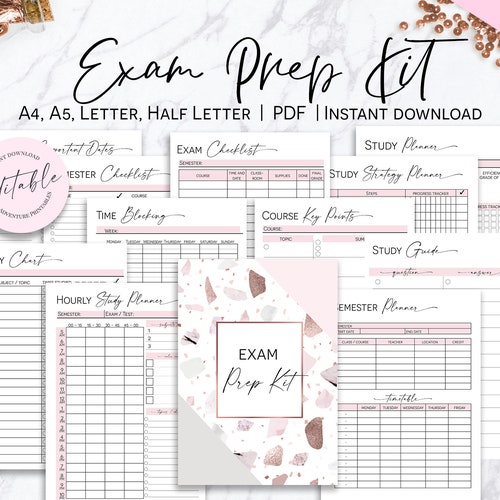 Student Exam Prep Kit Student Study Planner Learning - Etsy