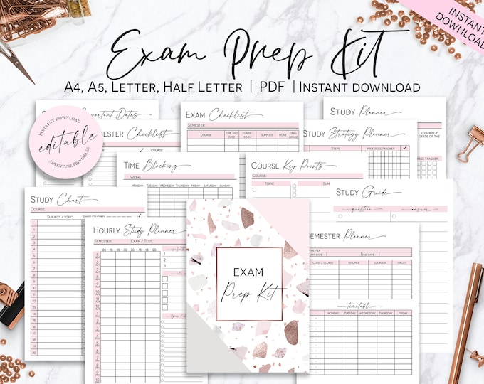 Student Exam Prep Kit Student Study Planner Learning - Etsy