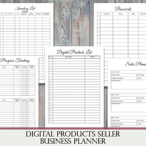 Digital Products Seller Business Planner Digital Products - Etsy