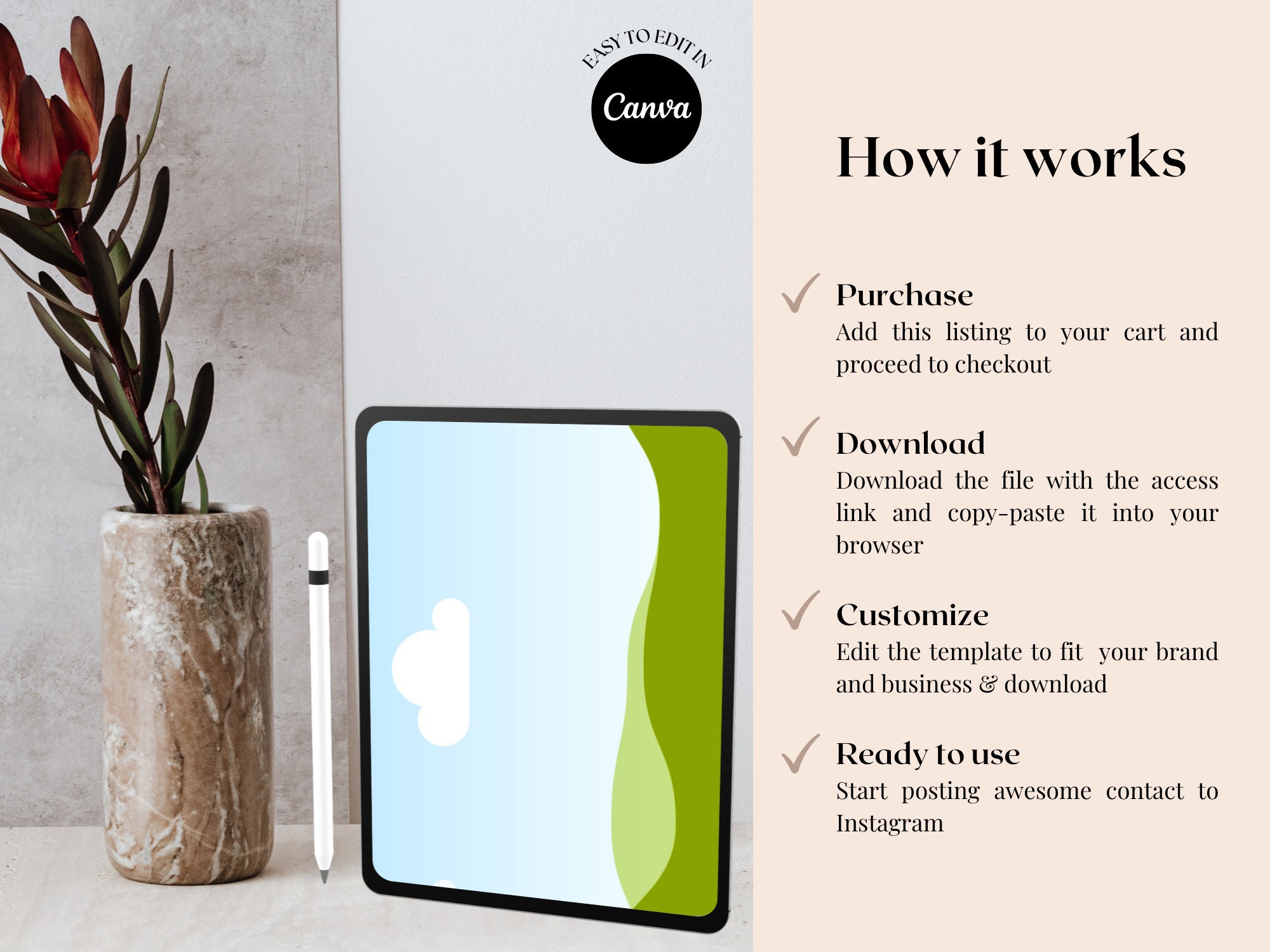 IPad Mockup Canva Template, Realistic Tablet Mockups, iPad Mockup ...