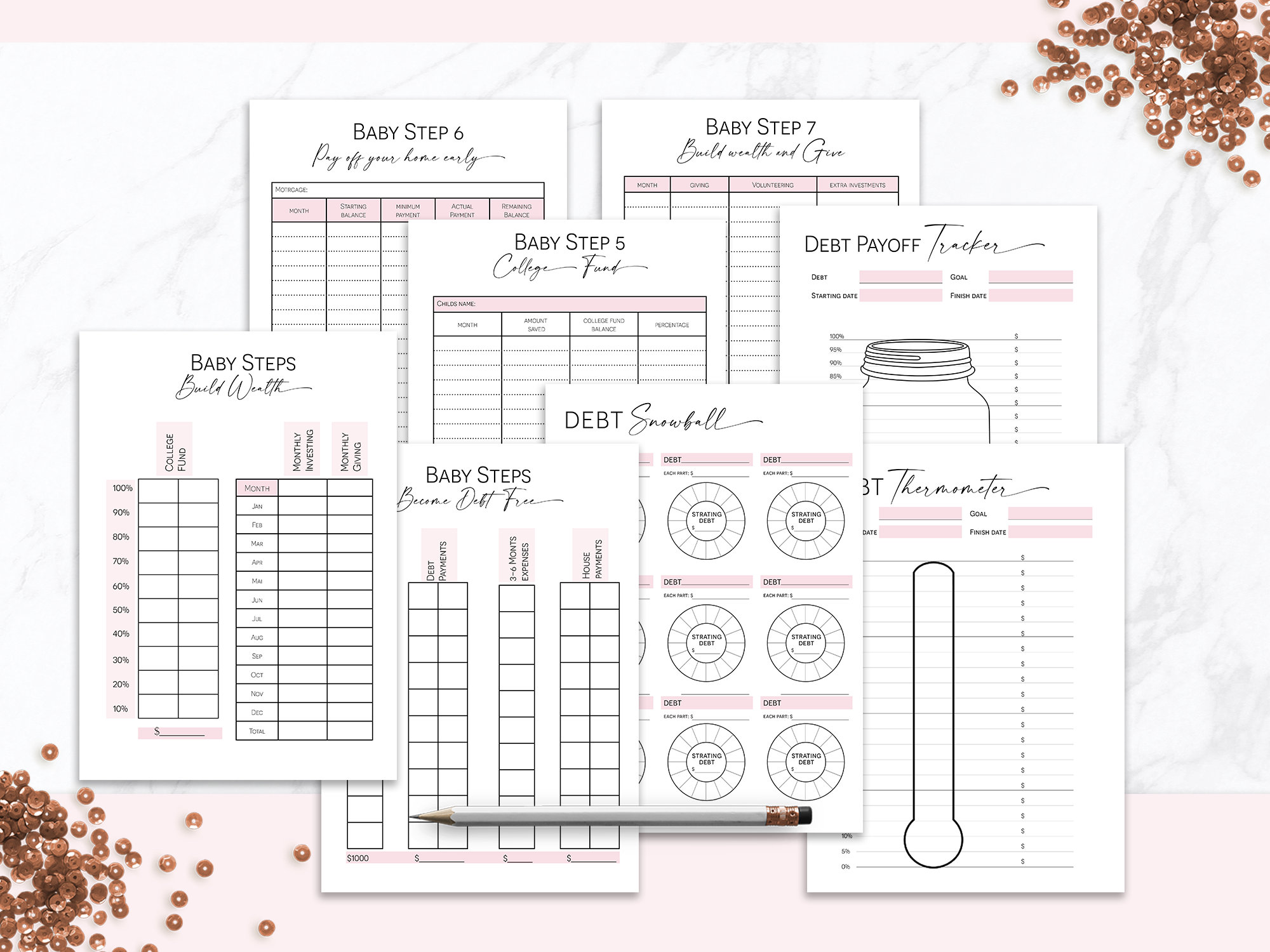 Baby Steps Progress Tracker Printable Planner Pages in A4 Ans | Etsy ...