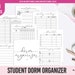 Student Dorm Room Planner, College Student Dorm Kit, Student Survival ...