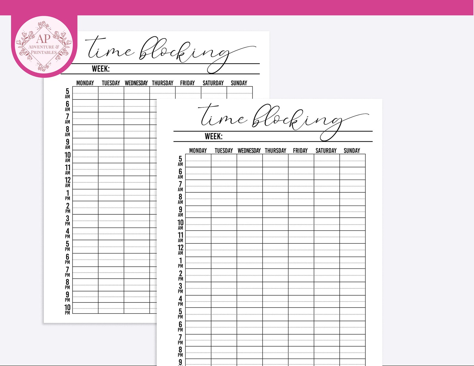 Time Blocking Planner Student Time Blocking Studying Time - Etsy