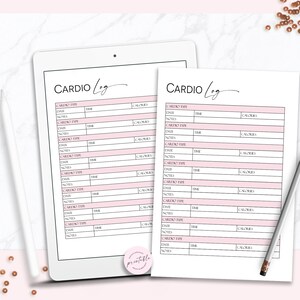 Cardio Log, Cardio Tracker, Workout Planner Printable Insert, Fitness ...
