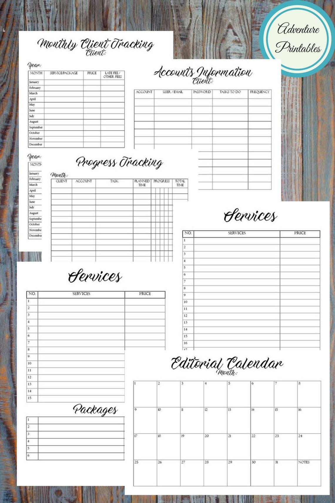 Photographer Business Planner Printable Small Business | Etsy