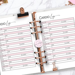 Cardio Log, Cardio Tracker, Workout Planner Printable Insert, Fitness ...
