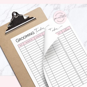 Dog Grooming Tracker, Pet Grooming Schedule, Printable Pet Planner - Etsy