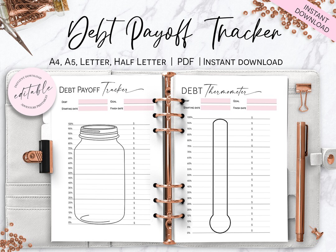 Debt Payments Tracker, Debt Payoff Tracker, Debt Snowball Tracker, Debt ...