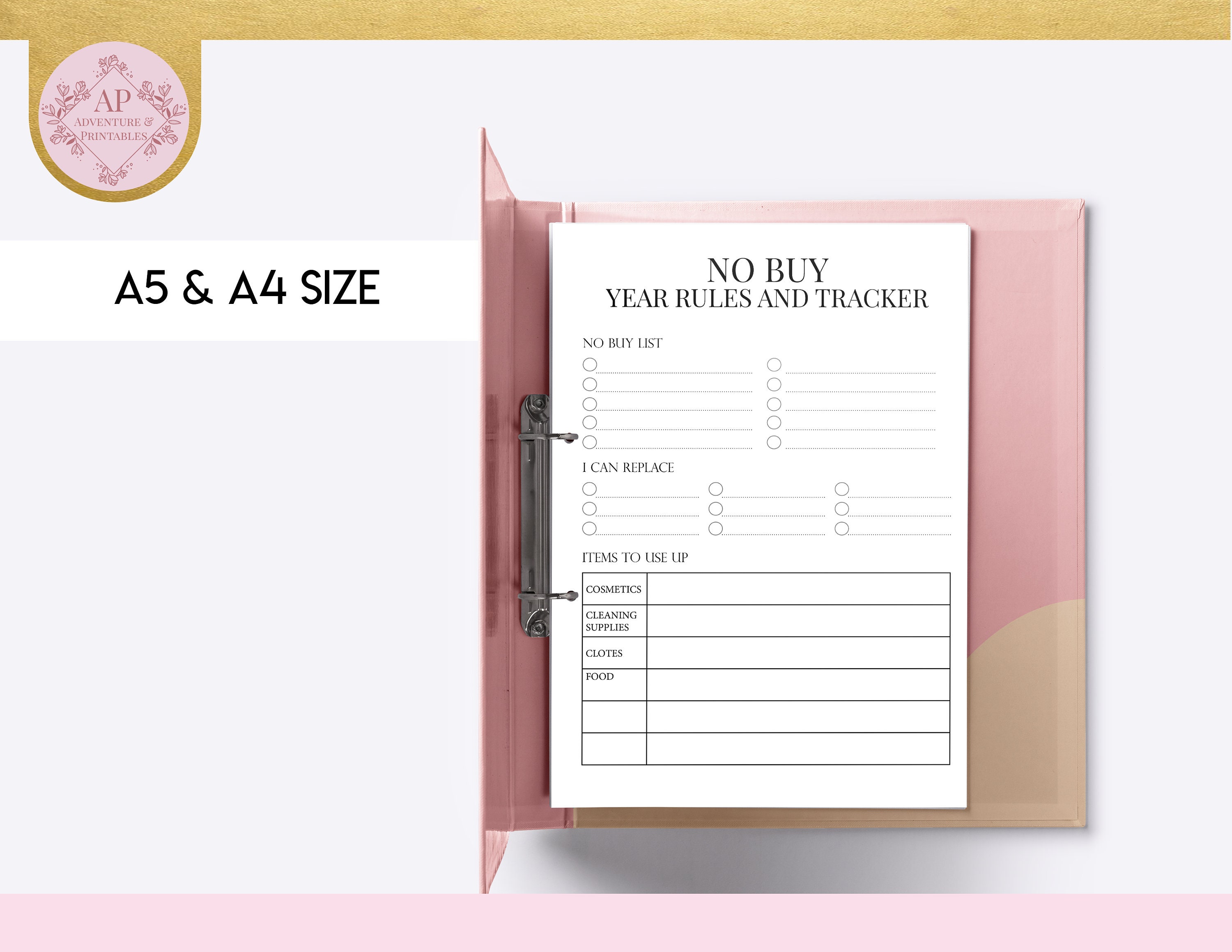 No Buy and Low Buy Rules Planner, Minimalism Planner, Savings Planner ...