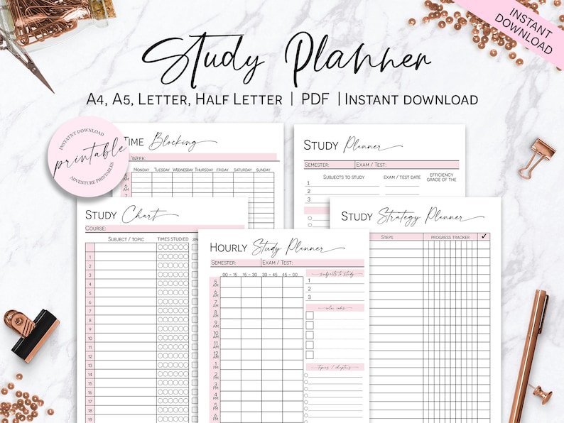 Study Planner, Student Study Planner, Daily Learning Planner, Study ...