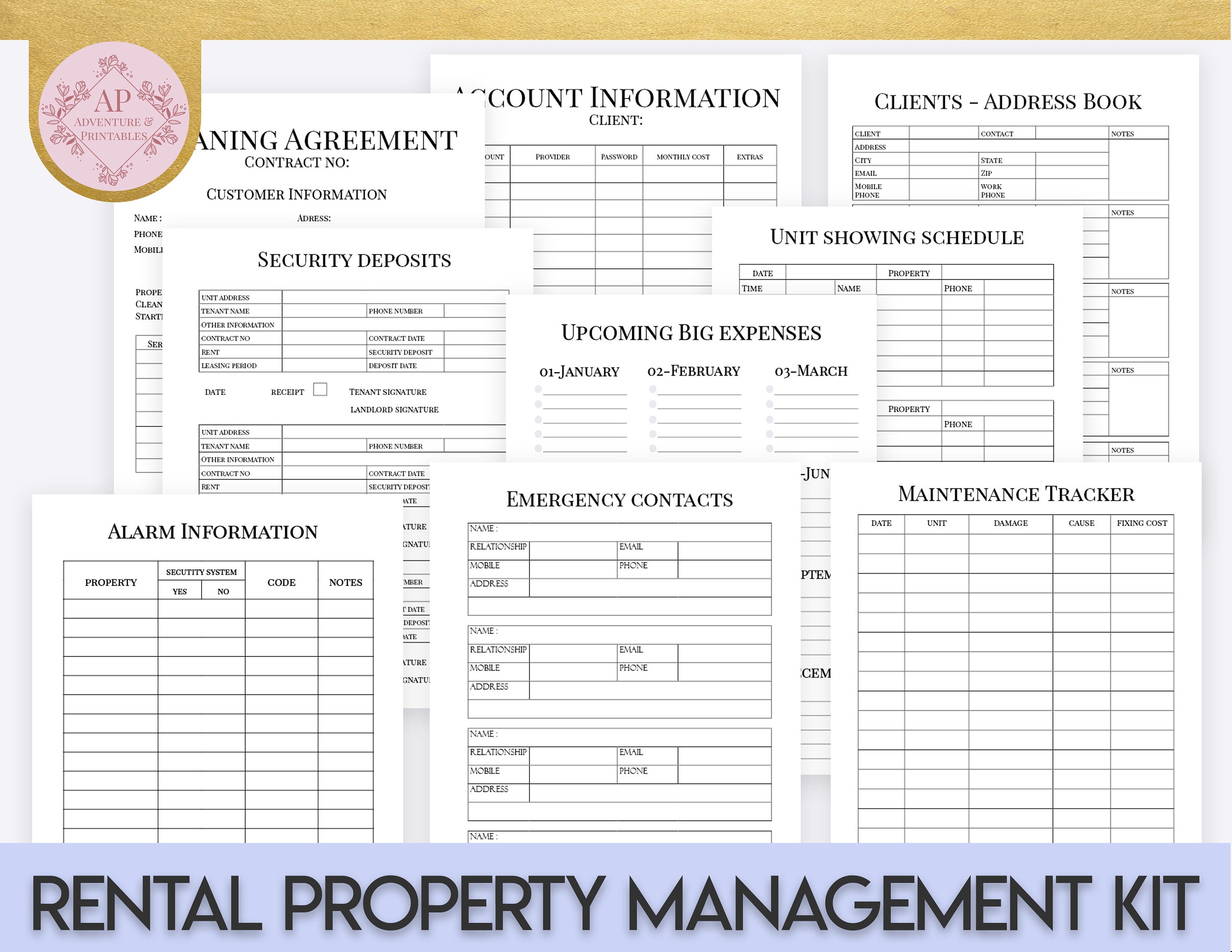 Rental Property Owner Management Kit Rental Owner Printable | Etsy
