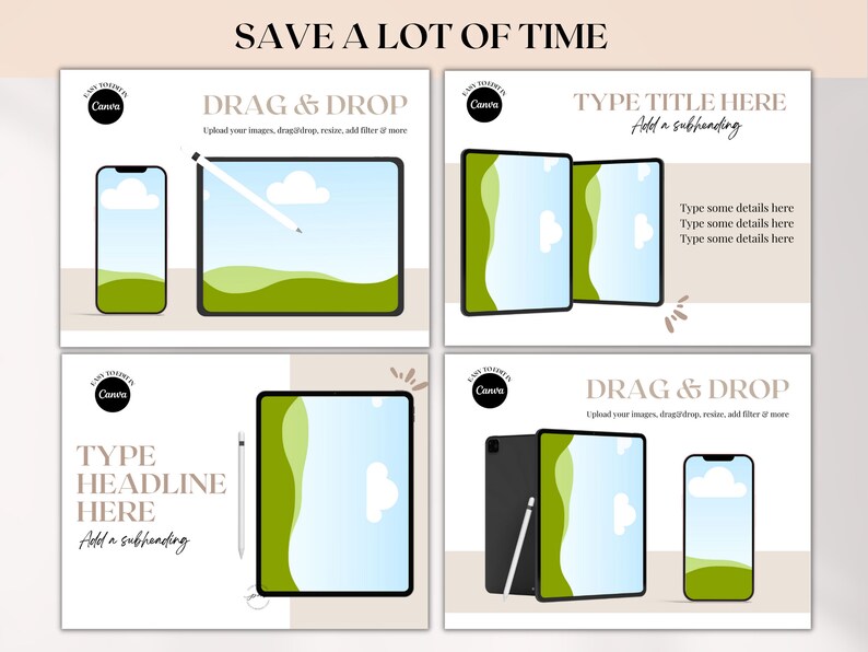 IPad Mockup Canva Template, Realistic Tablet Mockups, iPad Mockup ...