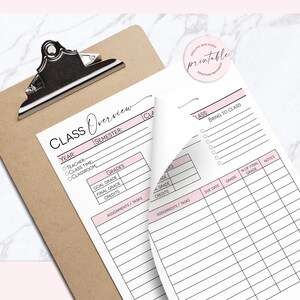 Class Overview Planner, Semester Class Overview, Collage Classes List ...