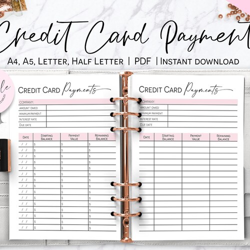 Credit Card Debt Tracker - Etsy