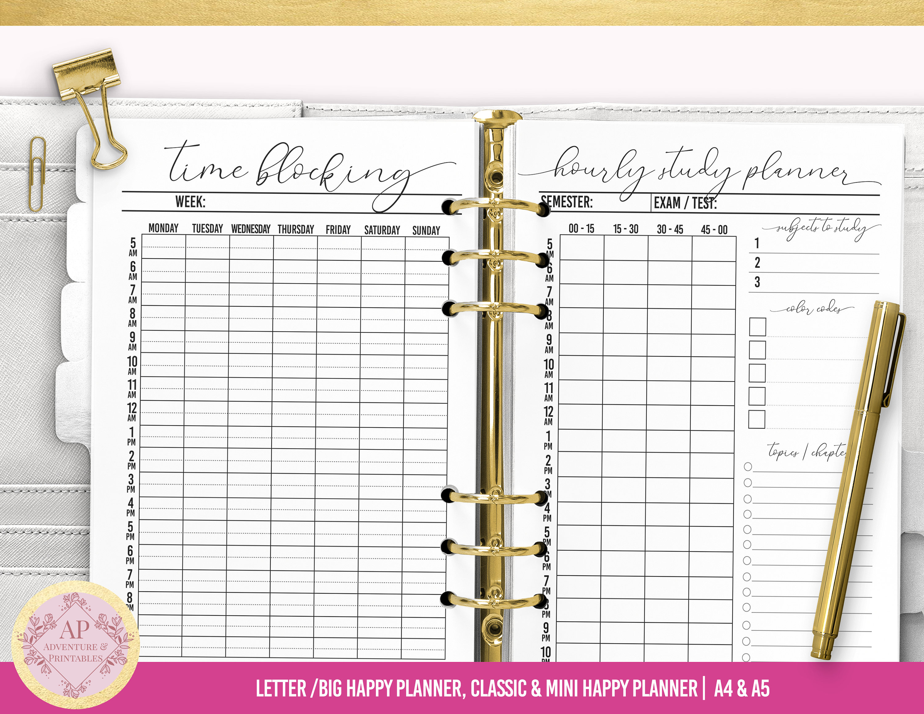 Study Planner, Student Study Planner, Daily Learning Planner, Study ...