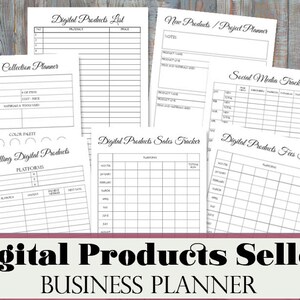 Digital Products Seller Business Planner Digital Products - Etsy