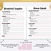 Household Details Information Sheet, Home Information Sheets, Household ...