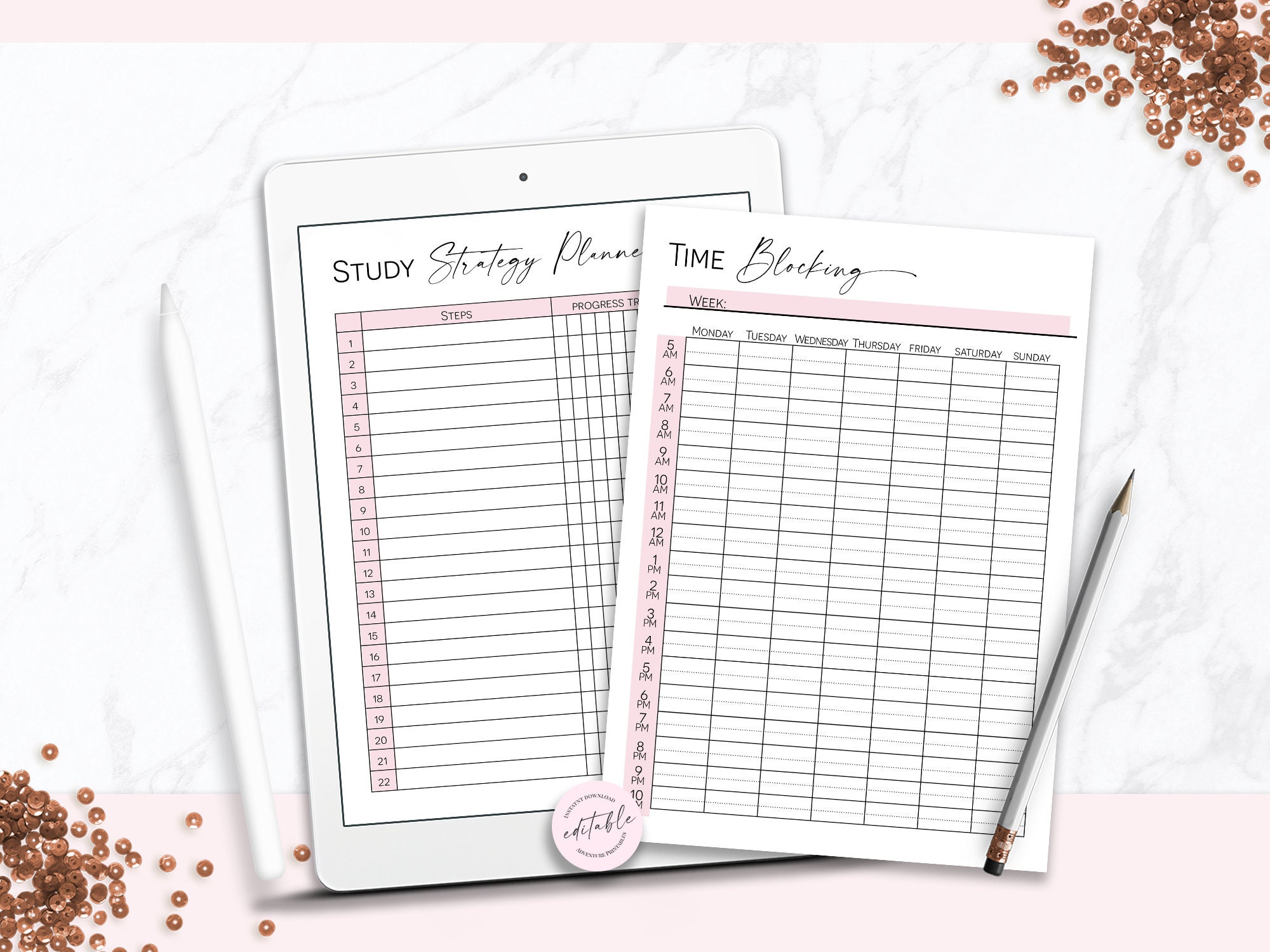 Study Planner, Student Study Planner, Daily Learning Planner, Study ...