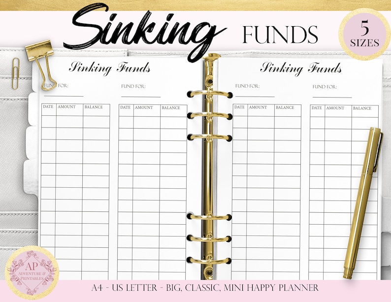 Sinking Funds Tracker Free Printable - Printable Word Searches