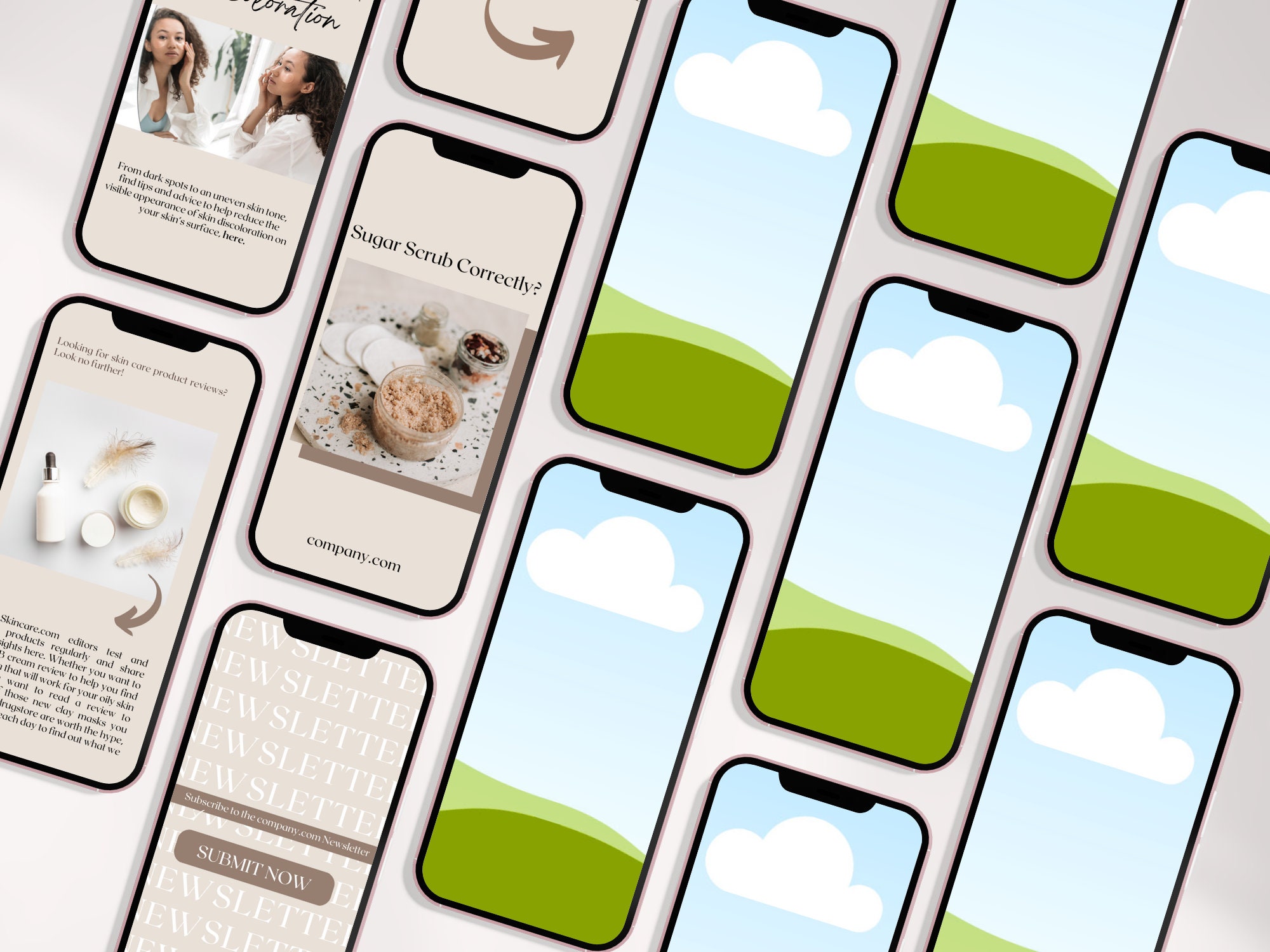 IPhone Mockup Canva Template, Realistic iPhone Mockups, Smartphone ...