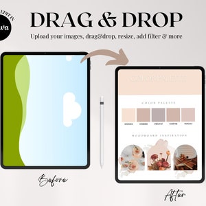 IPad Mockup Canva Template, Realistic Tablet Mockups, iPad Mockup ...