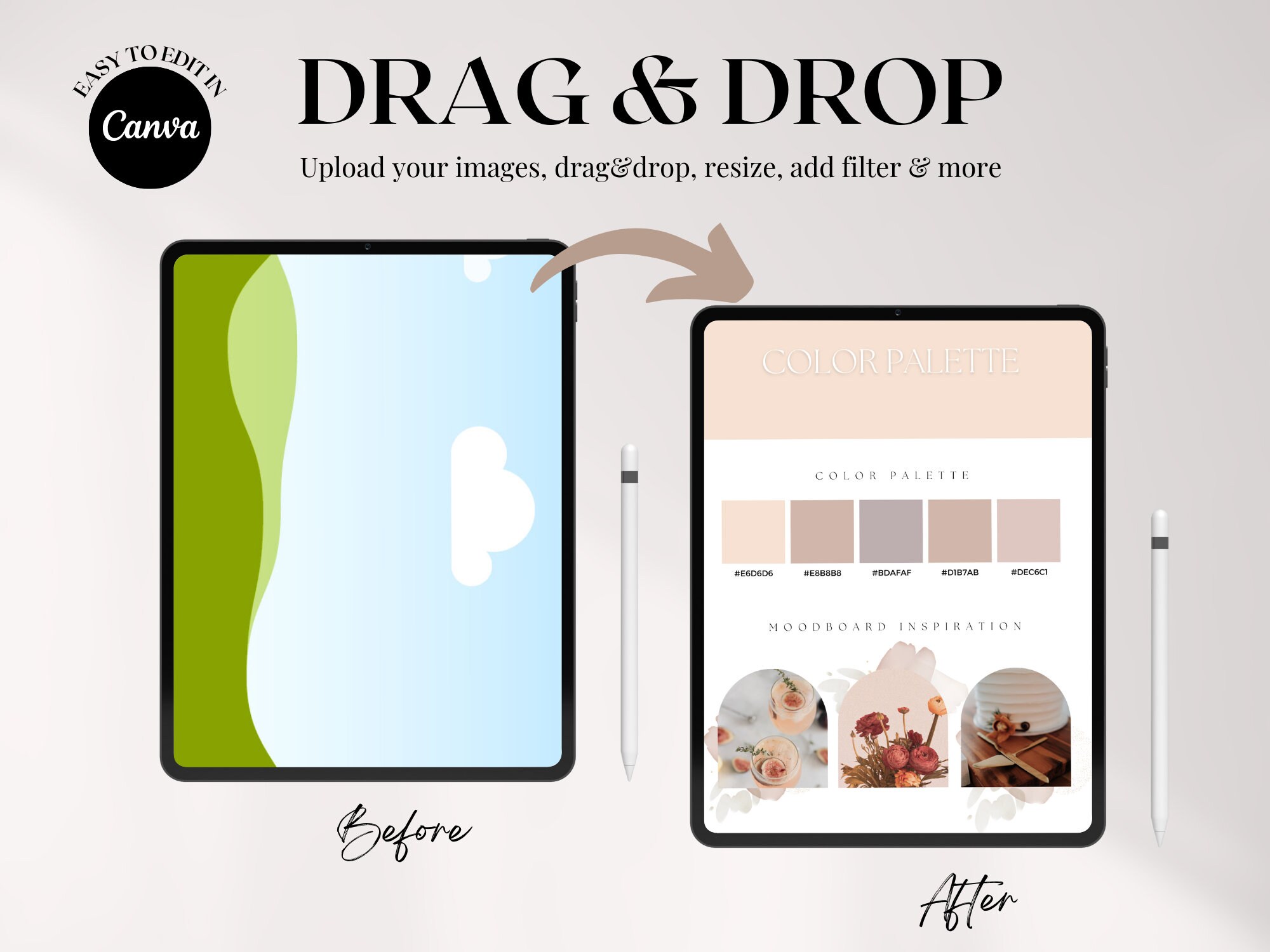 IPad Mockup Canva Template, Realistic Tablet Mockups, iPad Mockup ...