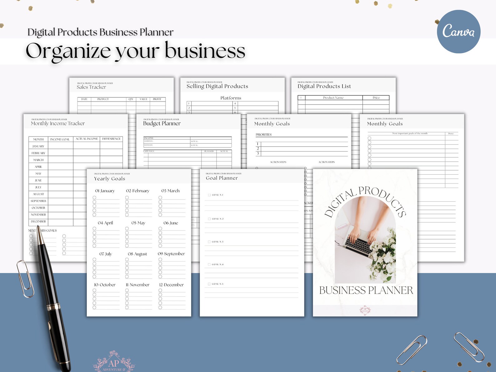Digital Products Seller Business Planner Digital Products - Etsy