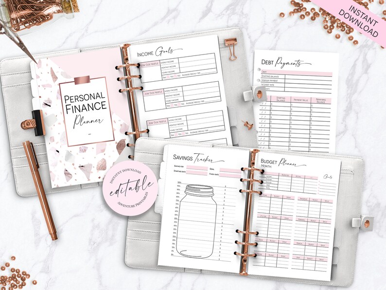 Personal Finance Happy Planner Printable Insert, Finance Planner ...