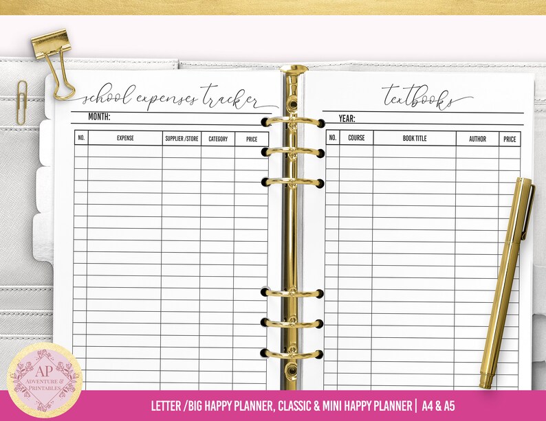Student Finance Planner, Student Planner, Student Money Management - Etsy