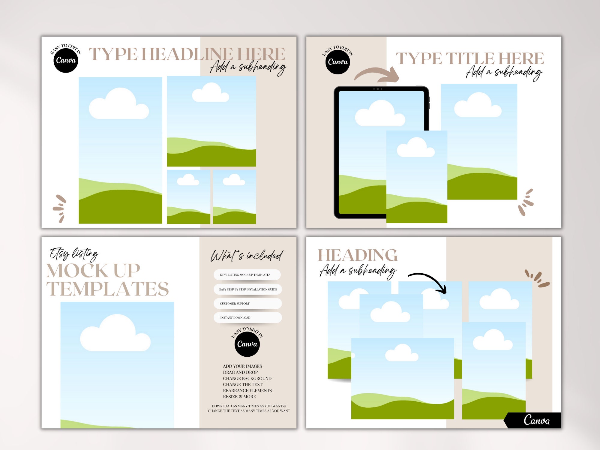Editable Printable Planner Listing Image Templates, Printable Planner ...